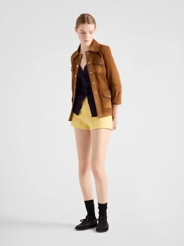 Prada Double Cotton Shorts - Yellow
