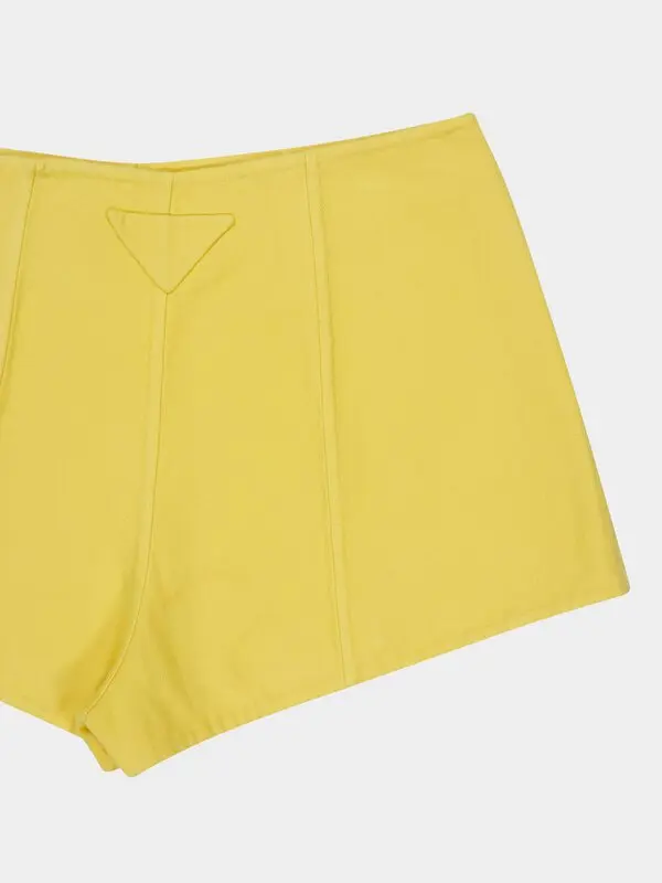 Prada Double Cotton Shorts - Yellow