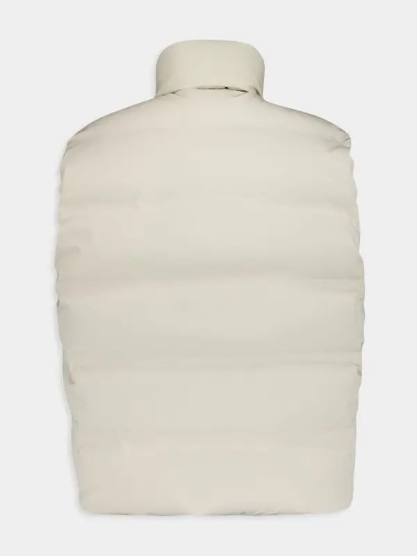 Valentino Garavani Vlogo Nylon Hooded Waistcoat - Cream