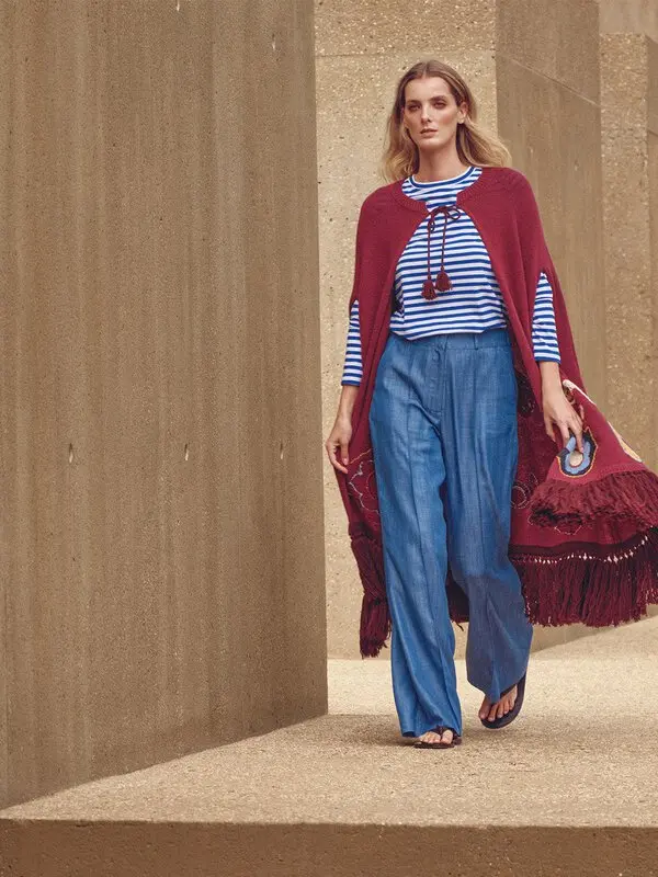 PAULA Striped Long-sleeve Top