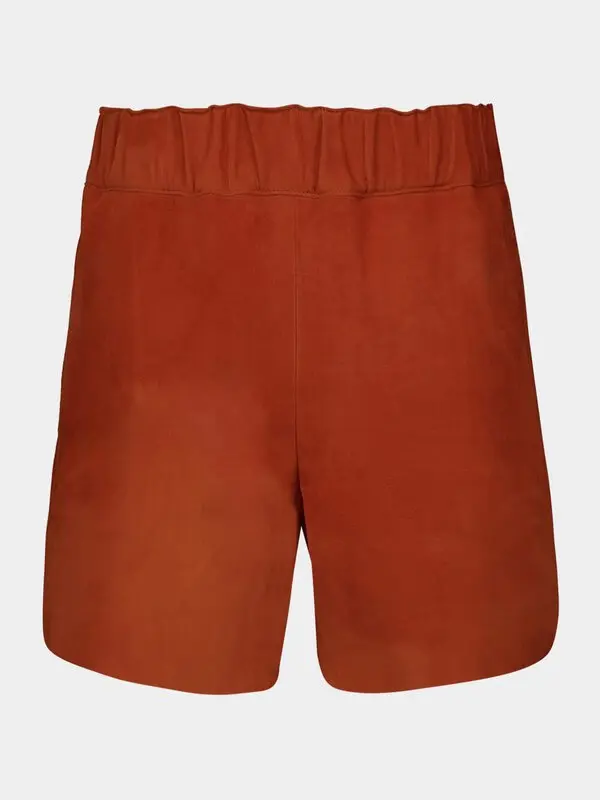 PAULA Calcita Suede Shorts - Orange