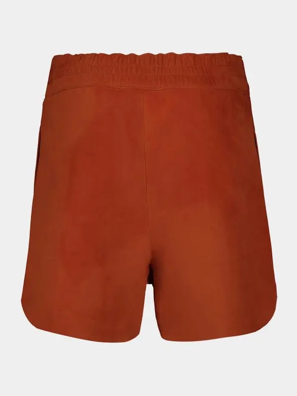 PAULA Calcita Suede Shorts - Orange