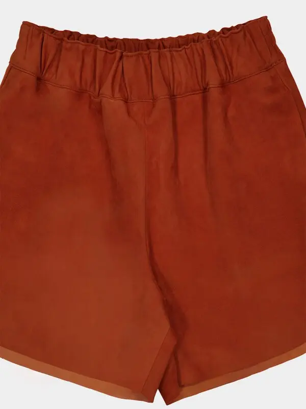 PAULA Calcita Suede Shorts - Orange
