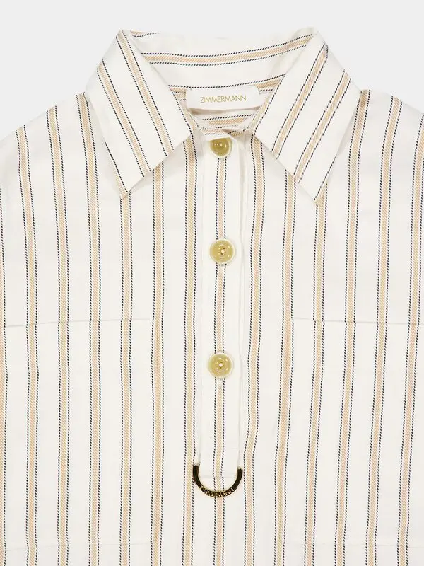 Zimmermann Illuminate Striped Shirt - Cream