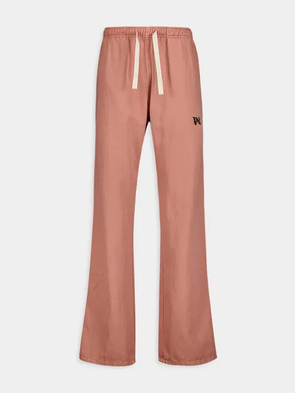 Palm Angels Monogram Travel Pants - Orange