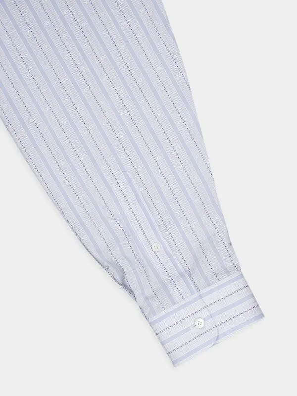 Fendi Striped Silk-cotton Shirt - Blue