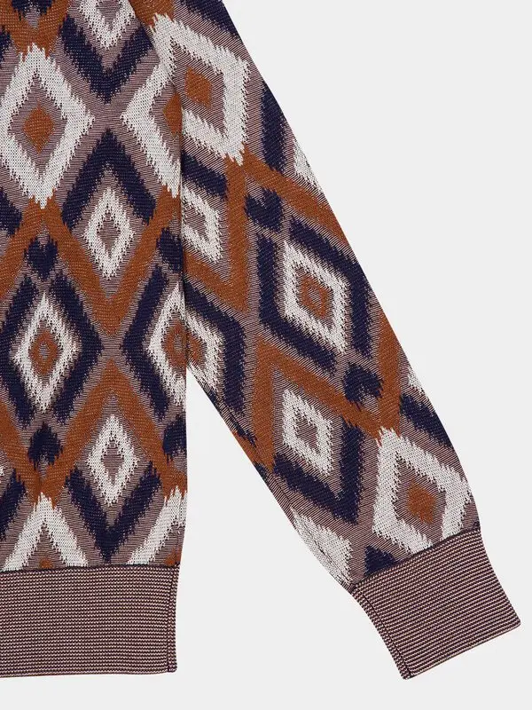 PIACENZA CASHMERE 1733 Geometric Knit Cardigan