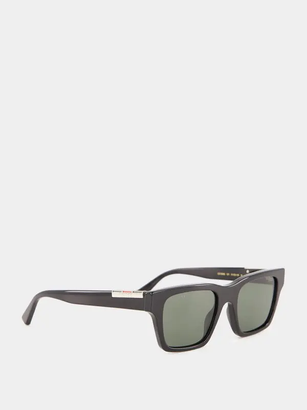 Gucci Acetate Rectangular Sunglasses - Black