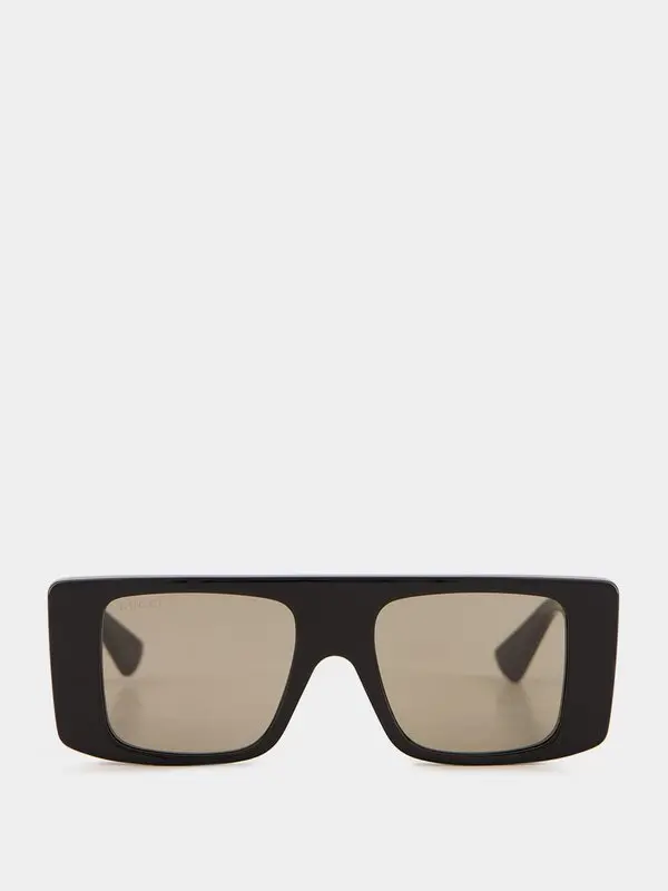 Gucci Rectangular Frame Sunglasses - Black