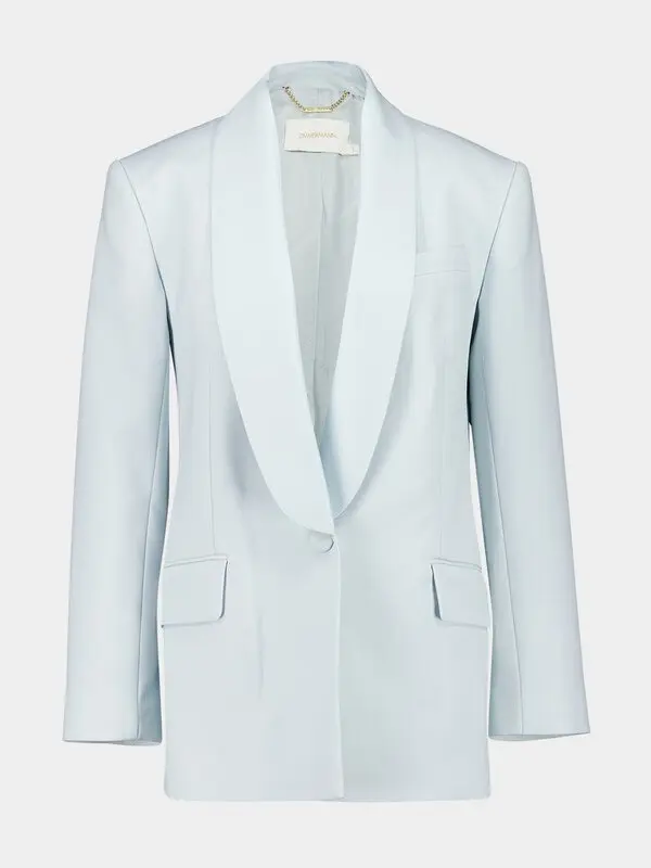 Zimmermann Sea Foam Shawl Collar Tuxedo Jacket