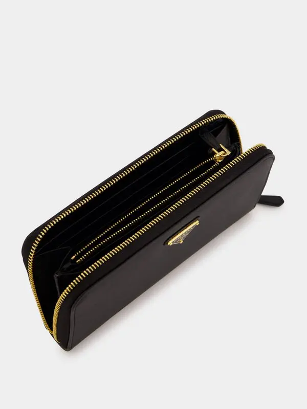 Prada Large Saffiano Leather Wallet - Black
