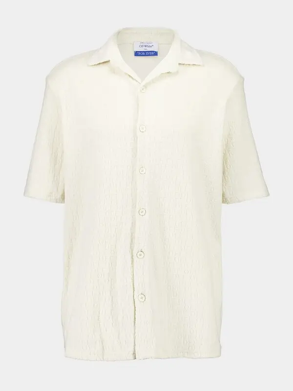 Off-White Terry Cotton Bowling Shirt - Cream