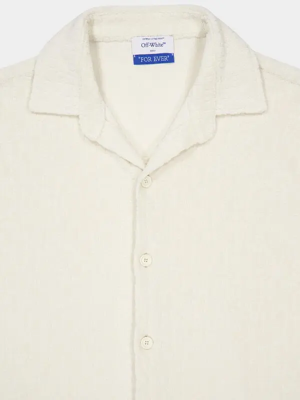 Off-White Terry Cotton Bowling Shirt - Cream