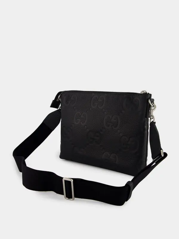 Gucci Jumbo Gg Messenger Bag - Black