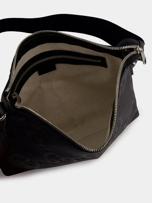 Gucci Jumbo Gg Messenger Bag - Black