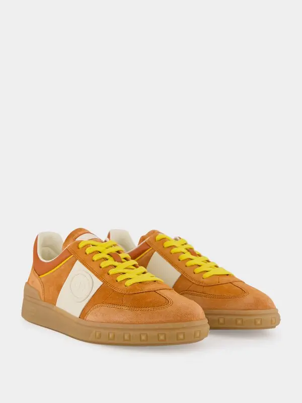 Valentino Garavani Sienna Low-top Leather Sneakers - Orange