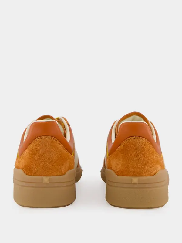 Valentino Garavani Sienna Low-top Leather Sneakers - Orange