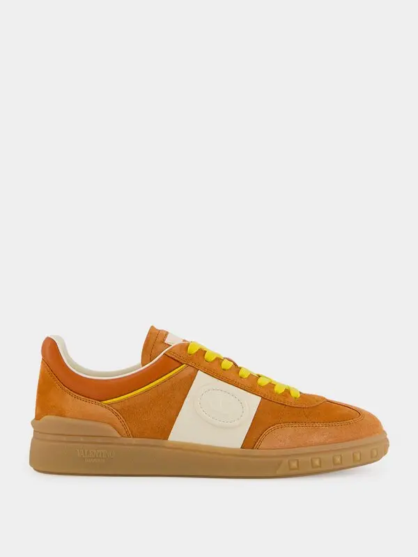 Valentino Garavani Sienna Low-top Leather Sneakers - Orange