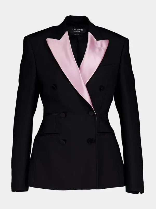 TOM FORD Satin Lapel Contrast Jacket