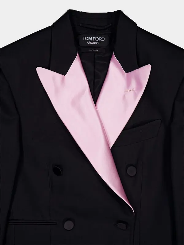 TOM FORD Satin Lapel Contrast Jacket