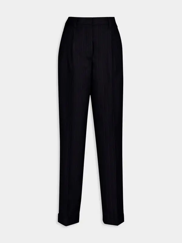 Miu Miu Pinstripe Wide-leg Trousers