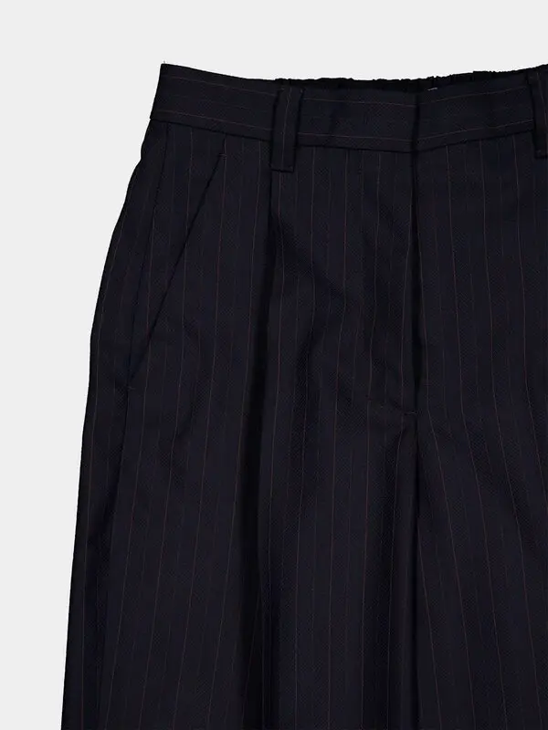Miu Miu Pinstripe Wide-leg Trousers