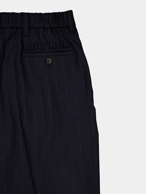 Miu Miu Pinstripe Wide-leg Trousers