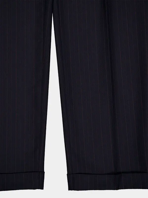 Miu Miu Pinstripe Wide-leg Trousers