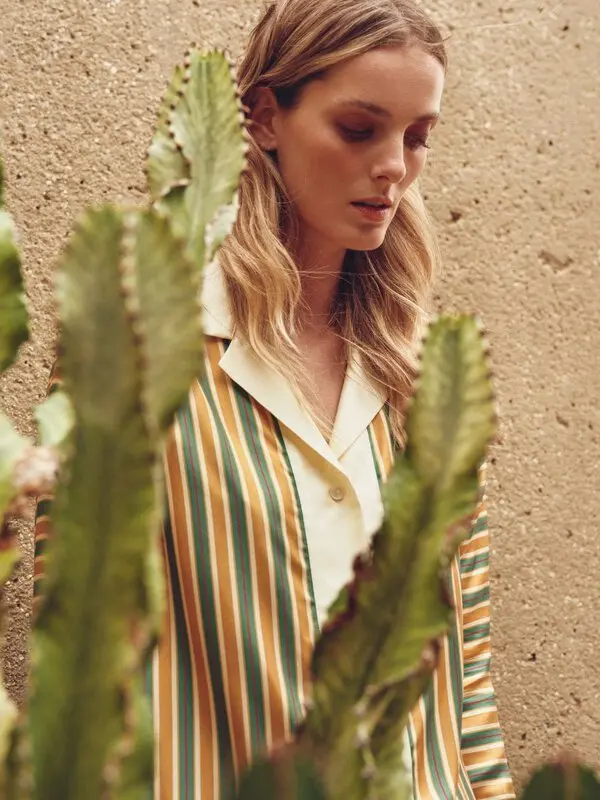 PAULA Salvia Printed Silk Twill Shirt - Multicolour