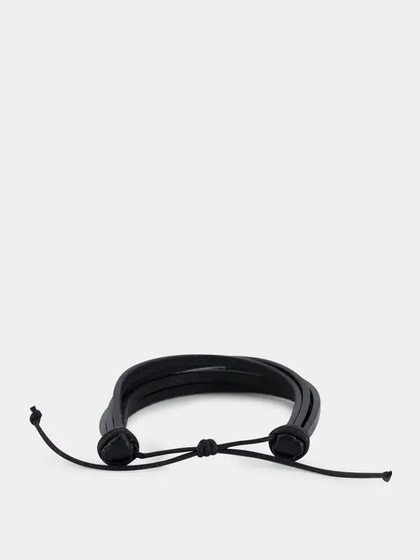 Saint Laurent Cassandre Leather Bracelet