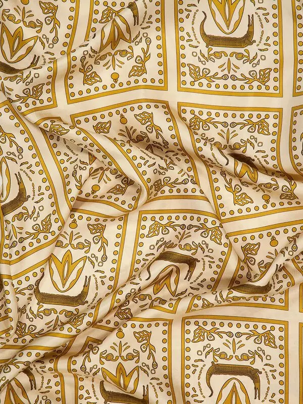 PAULA Printed Silk Twill A-line Dress - Multicolour