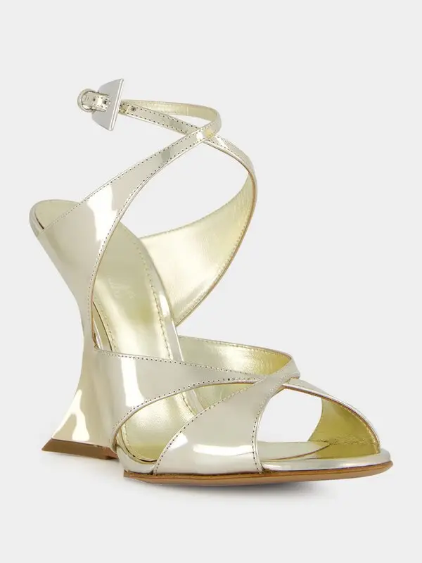Paris Texas Laila Wedge Sandals - Gold