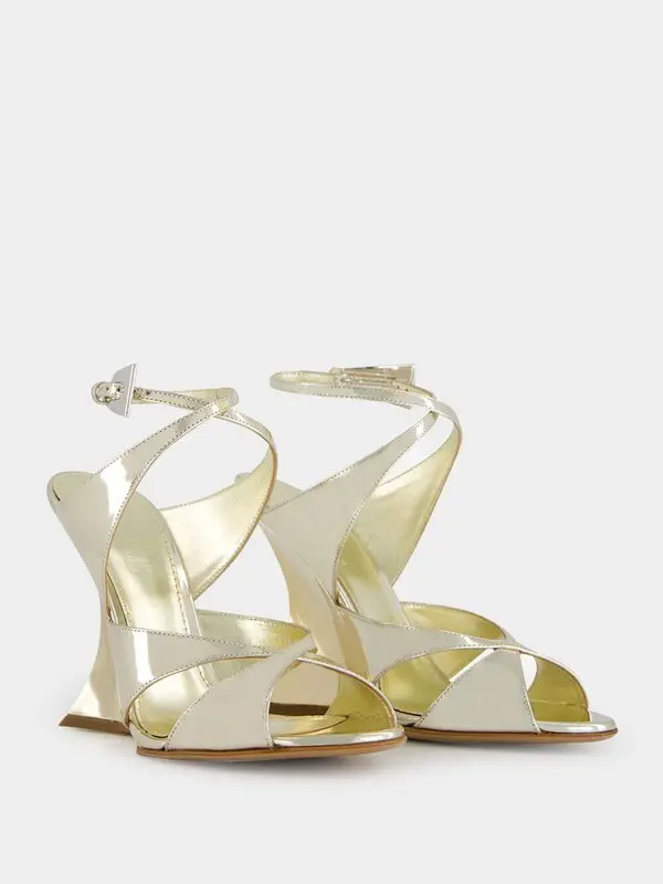 Paris Texas Laila Wedge Sandals - Gold