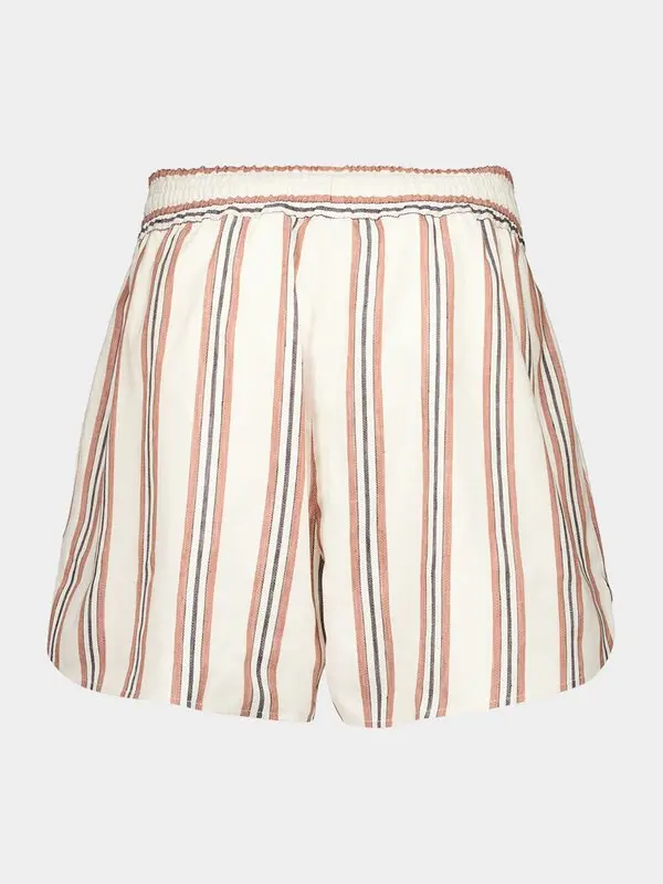 PAULA Calcita Striped Linen Shorts - Multicolour
