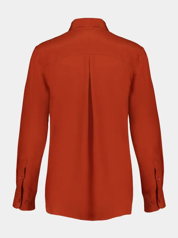 PAULA Ametista Cinnamon Stick Silk Shirt - Orange