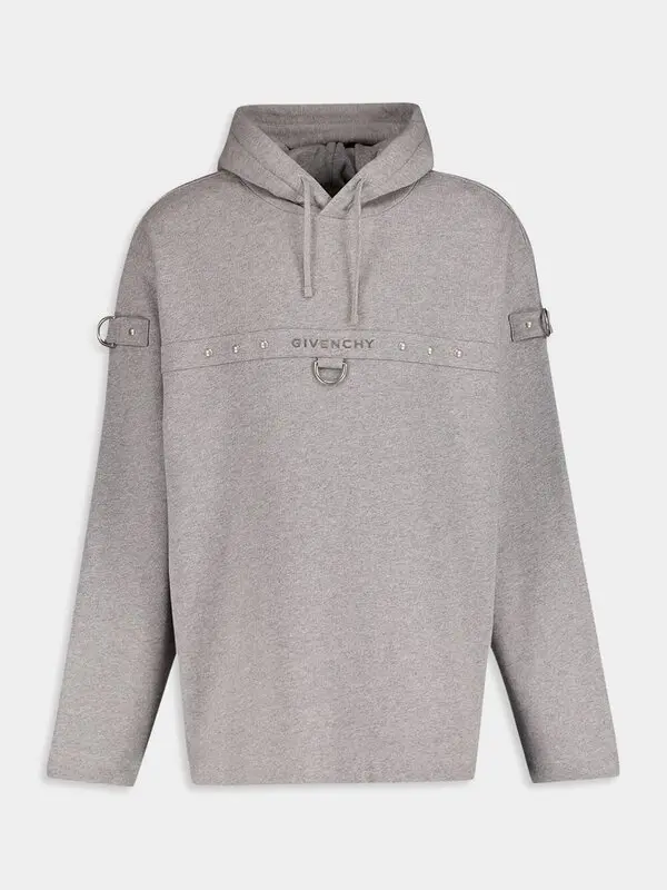 Givenchy Hooded Sweatshirt With Hardware Detailing