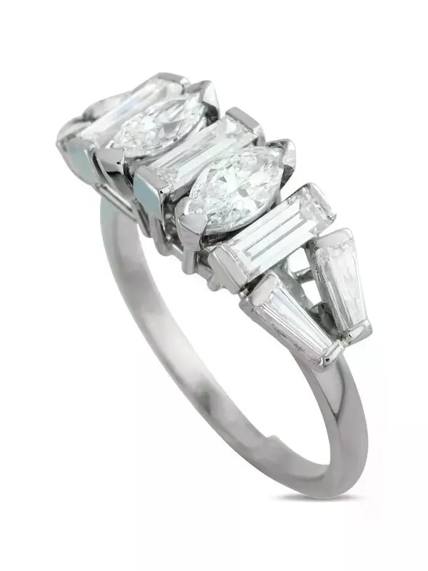LB EXCLUSIVE Platinum Diamond Ring - Silver