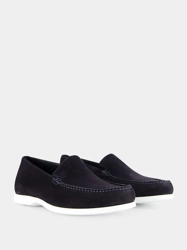 Manolo Blahnik Monaco Suede Boat Shoes