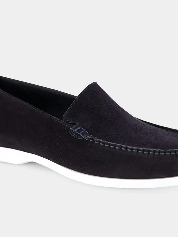 Manolo Blahnik Monaco Suede Boat Shoes