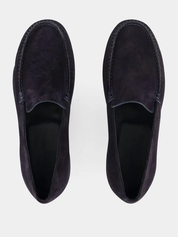 Manolo Blahnik Monaco Suede Boat Shoes