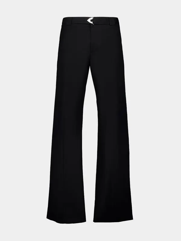 Alexander McQueen Straight-fit Trousers With Belt - Black
