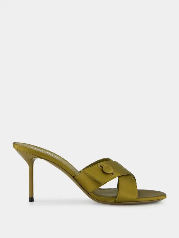 Paris Texas Oil Lidia Couture Satin Mules