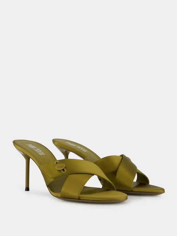 Paris Texas Oil Lidia Couture Satin Mules