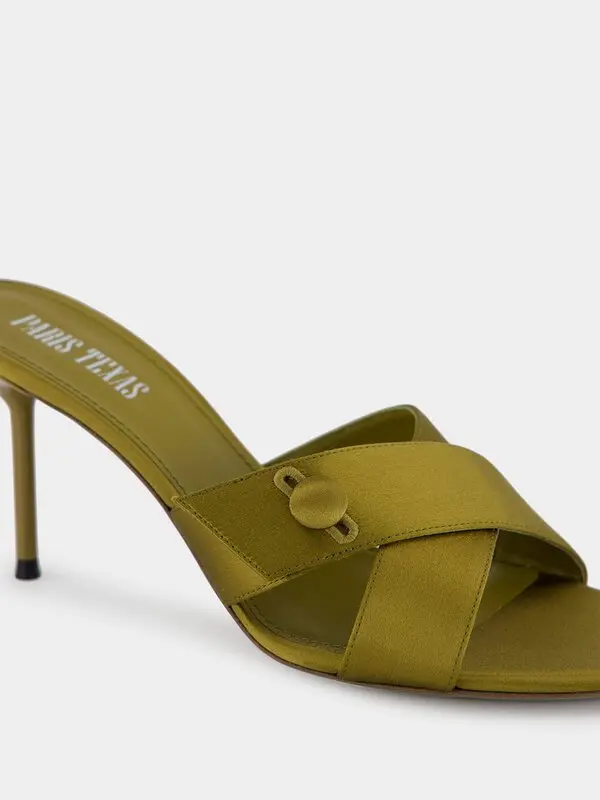 Paris Texas Oil Lidia Couture Satin Mules