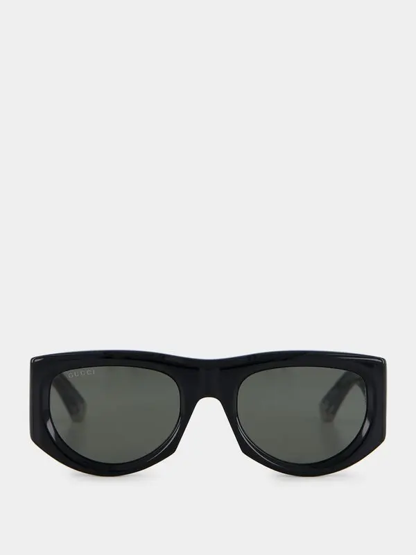 Gucci Rectangular-frame Sunglasses - Black