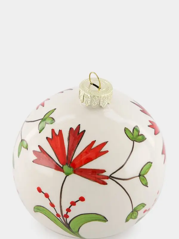 LES-OTTOMANS Floral 8cm Christmas Ball