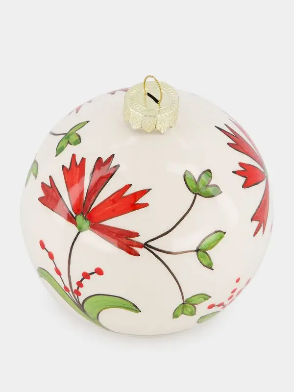 LES-OTTOMANS Floral 8cm Christmas Ball