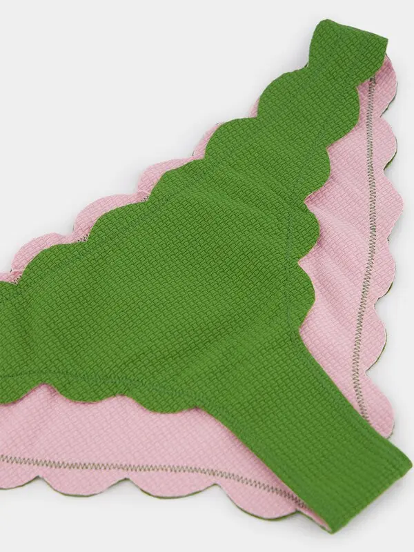 Marysia Antibes Scalloped Bikini Bottom - Green