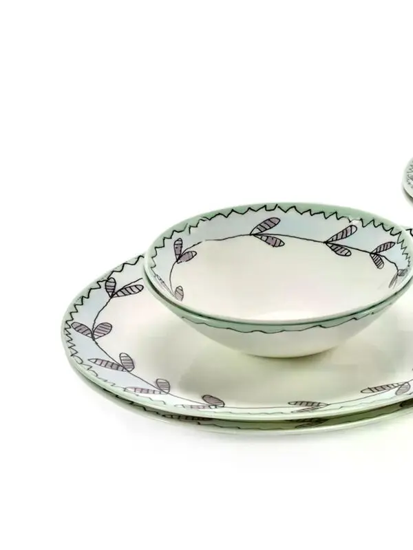 SERAX Leaf-print Tableware Set