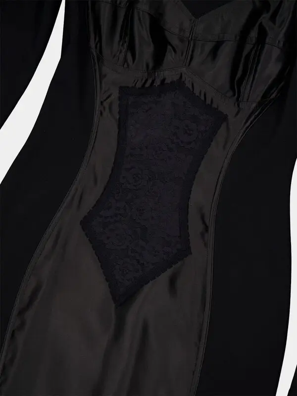 Dolce & Gabbana Silk-insert Midi Dress